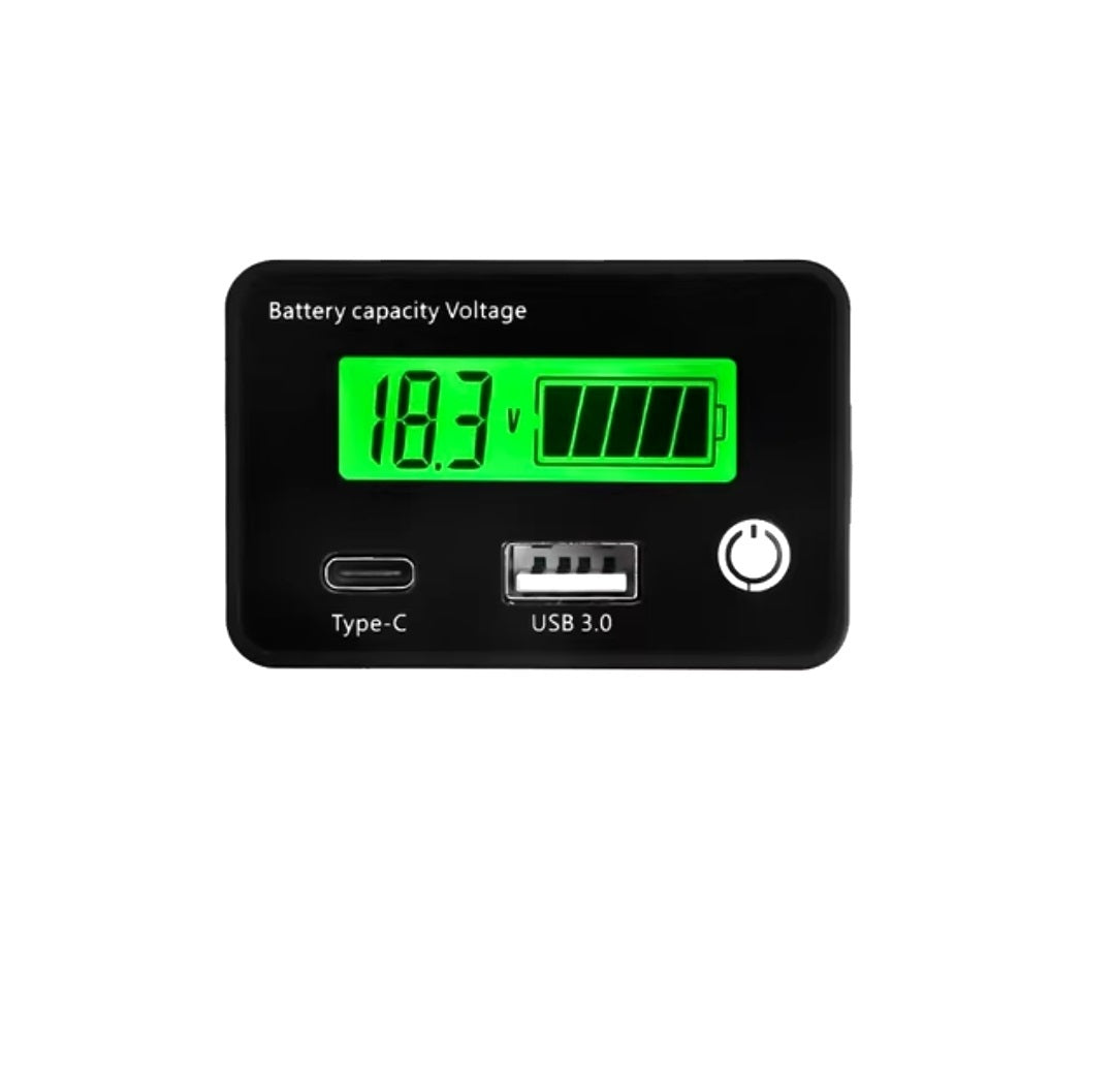 12v Battery Indicator with Charging Ports – Golf Carts Universe